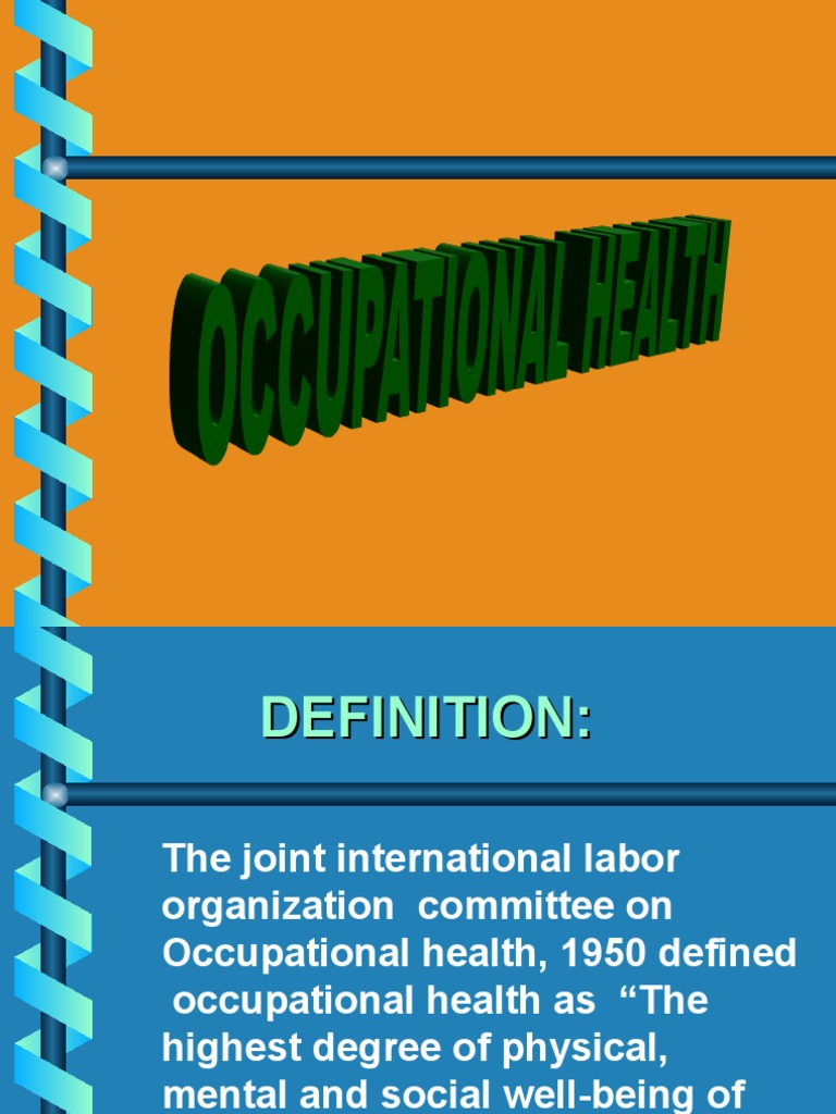 Ocupational Health | PDF | Occupational Safety And Health | Health Care