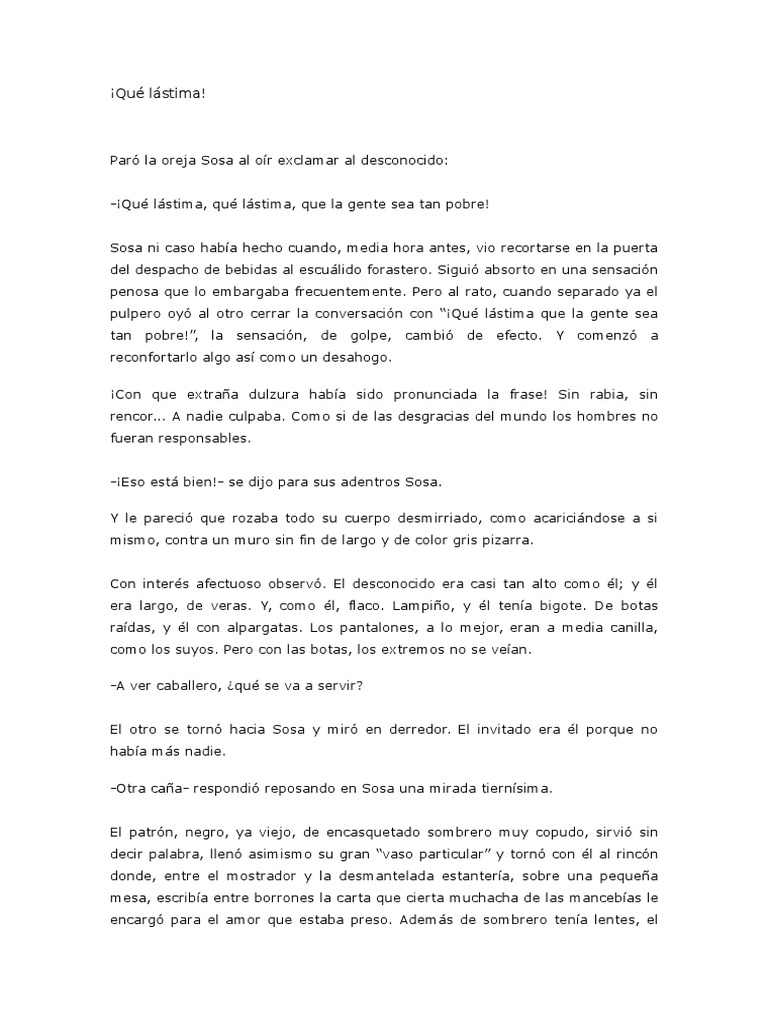 Qué Lástima | PDF