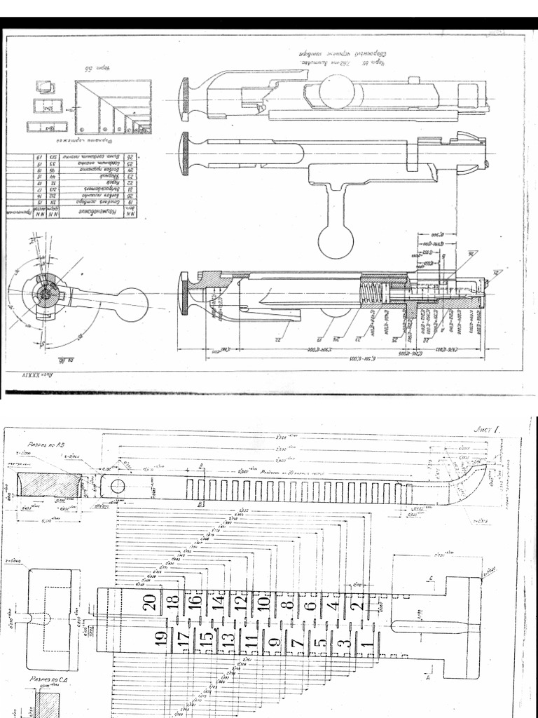 Mosin Nagant 1933 Blueprints | PDF