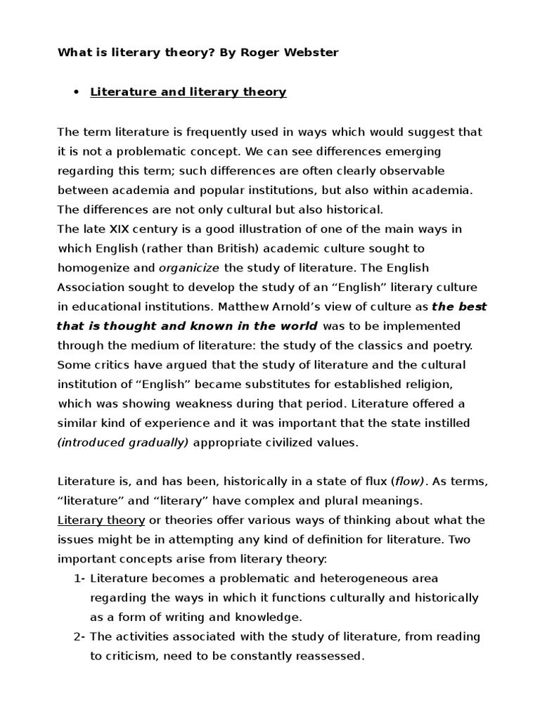 What is literary theory | PDF