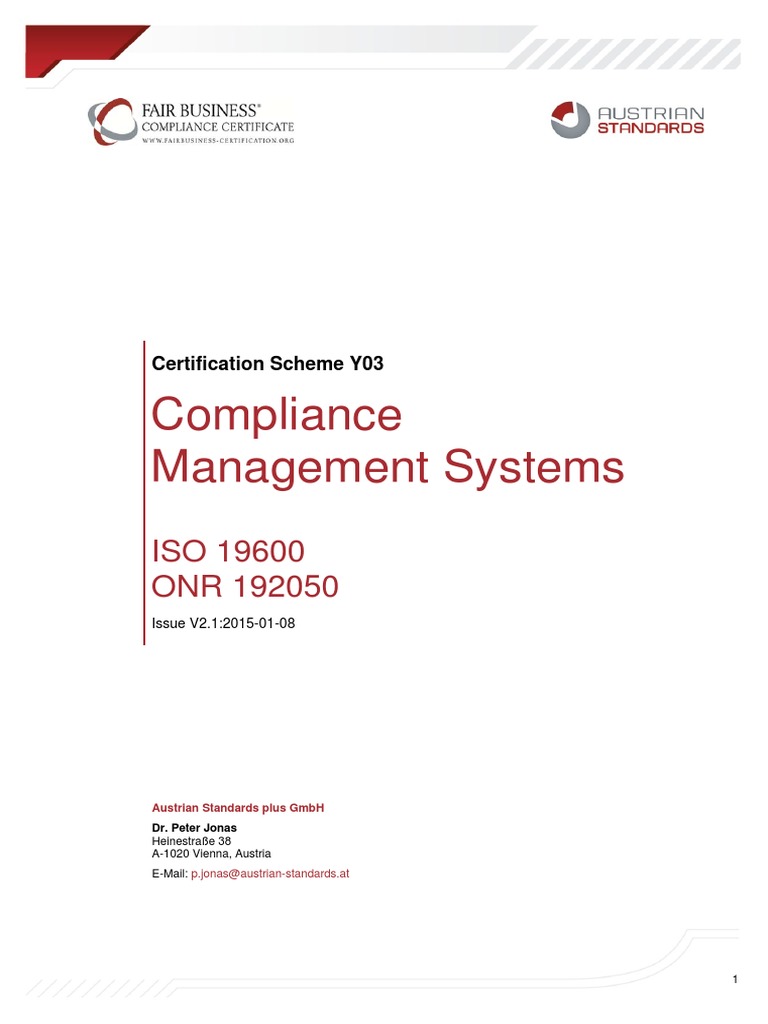 Certification Scheme Compliance | PDF | Regulatory Compliance | Audit