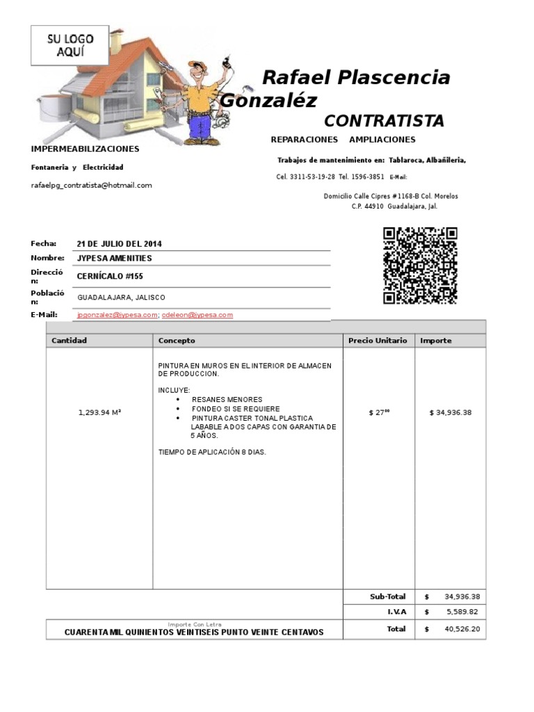 Presupuesto JYPESA 21-07-2014 | PDF
