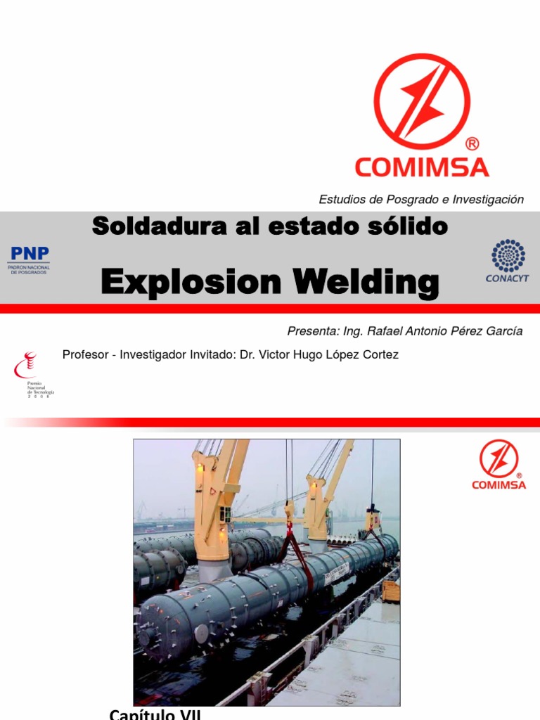 Soldadura por Explosión (EXW) Explosion Welding | Soldadura | Rieles