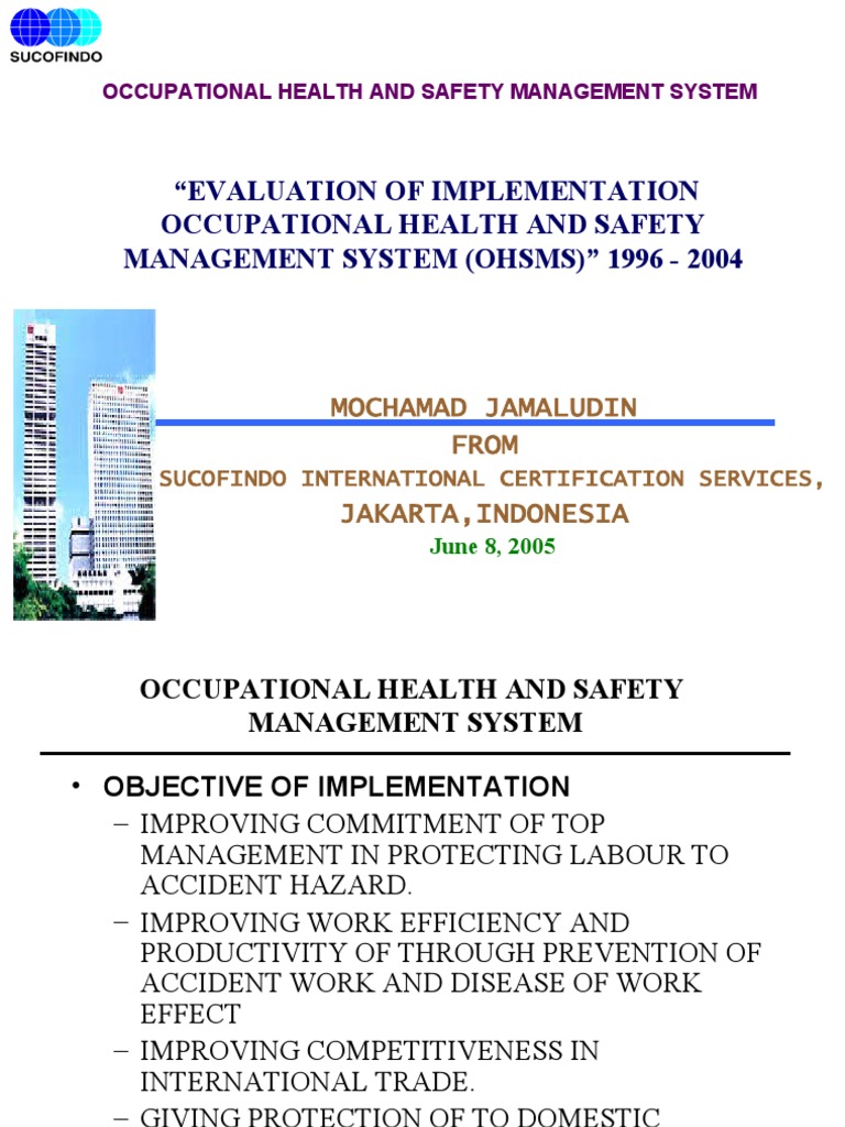 "Evaluation of Implementation Occupational Health and Safety Management ...