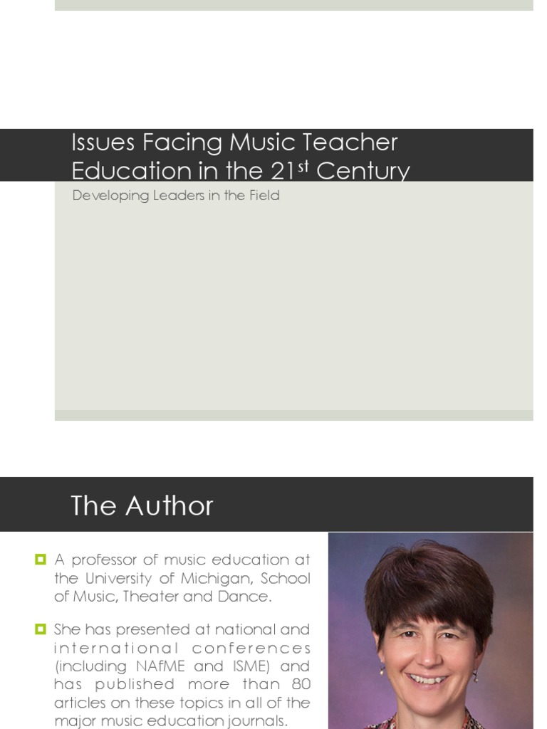 Issues Facing Music Teacher Education | PDF | Music Education | Teacher ...