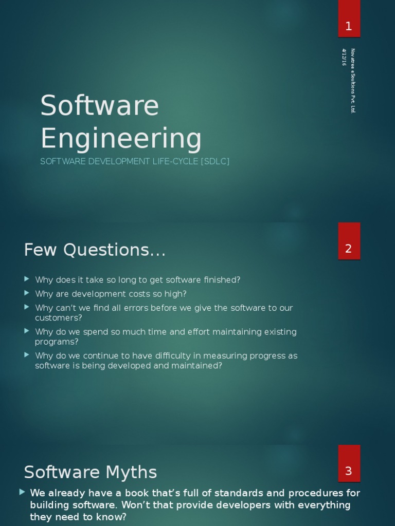 Software Engineering: Software Development Life-Cycle (SDLC) | PDF ...
