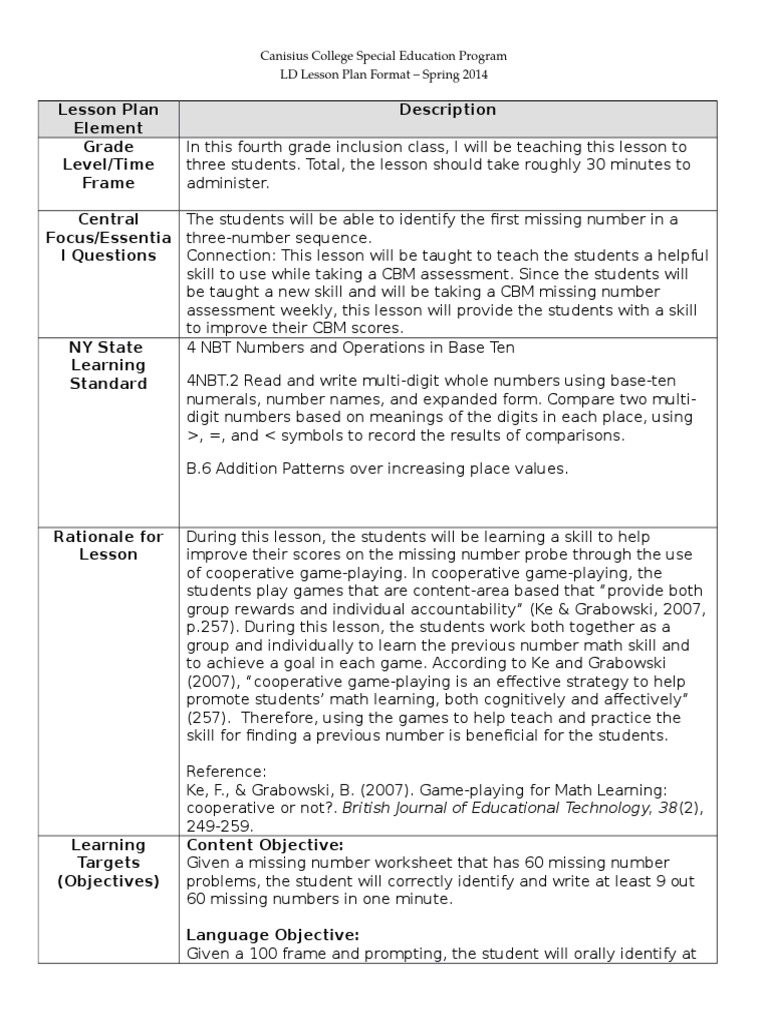 lesson-plan-element-description-grade-level-time-frame-central-focus