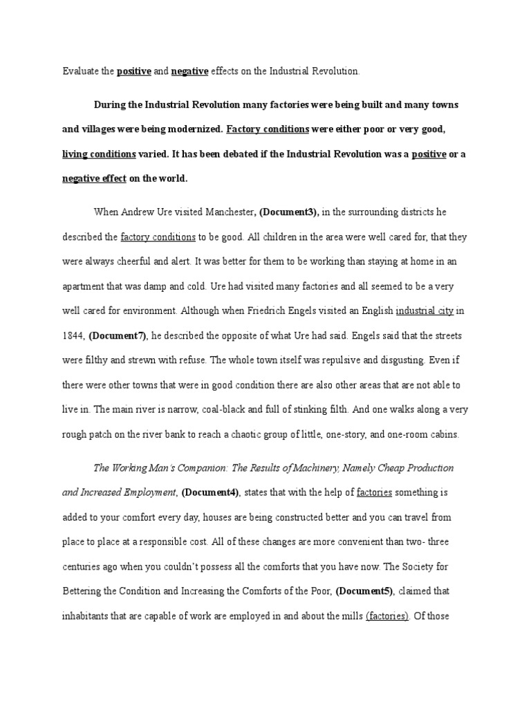 Industrial Revolution: Pros and Cons | PDF | Industrial Revolution ...