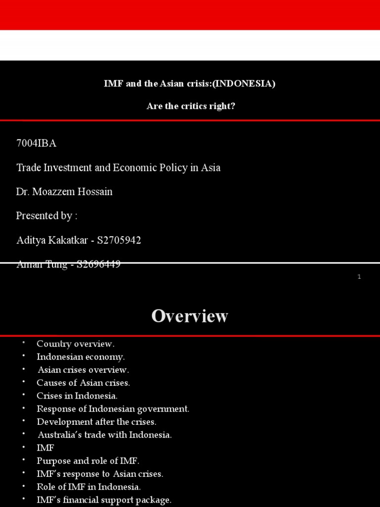 IMF and Asian Crises in Indonesia) | Download Free PDF | 1997 Asian ...