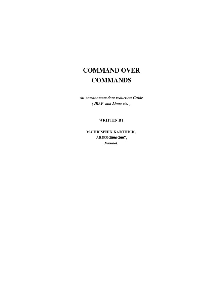 Iraf-Data Reduction Guide Chris | PDF | Charge Coupled Device | Zip (File Format)