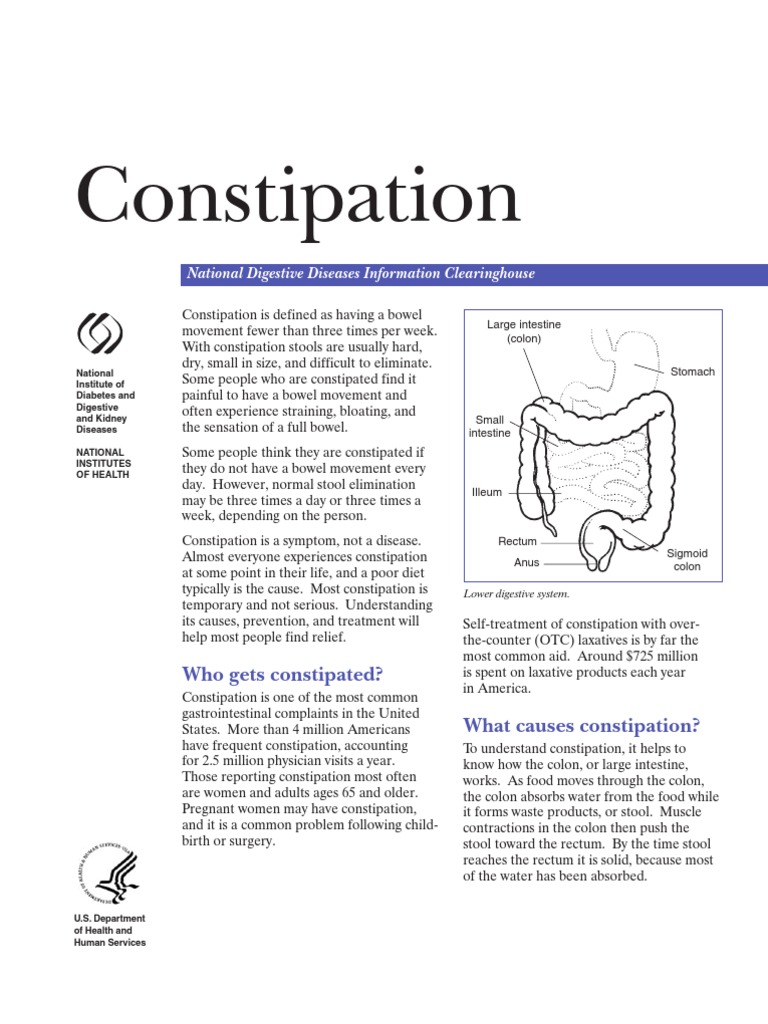 Constipation: Who Gets Constipated? What Causes Constipation? | PDF | Constipation | Rectum