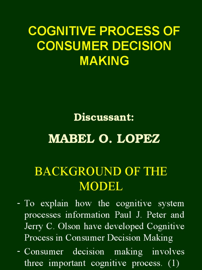 Cognitive Process of Decision Making | PDF | Attention | Affect ...