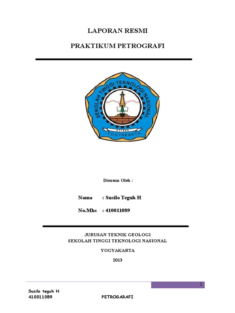 Laporan Resmi Petrografi Pakwo | PDF | Sains & Matematika