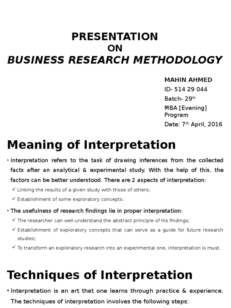 Business Research Methodology | PDF | Statistics | Hypothesis