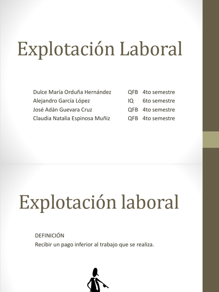 Definición y Conceptos de Explotación Laboral | PDF | Trabajo infantil ...