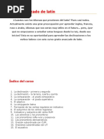 Introducción a la Primera Declinación en Latín | PDF | Género ...