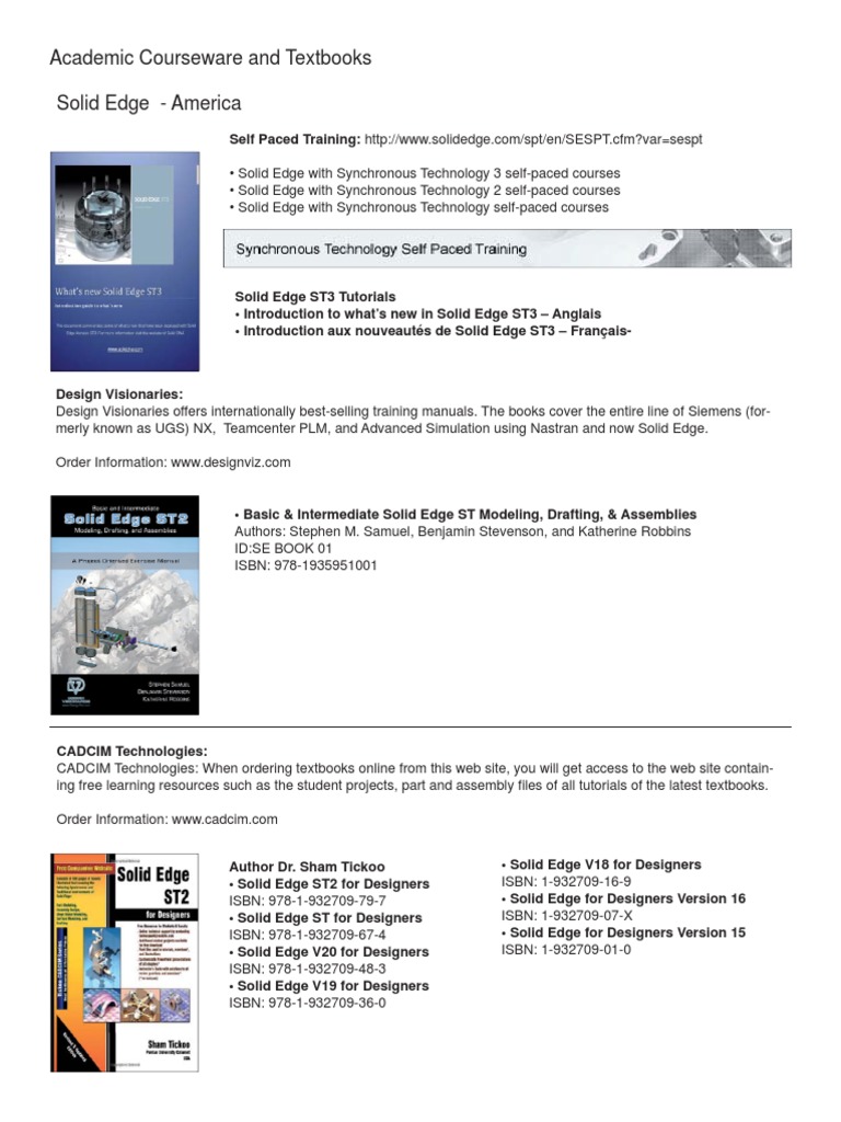 Solid Edge Books - tcm1224-119682 | PDF | Technical Drawing ...
