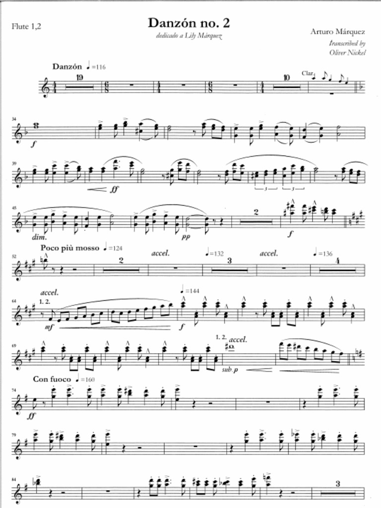 Danzon No.2 Flute 1 | PDF