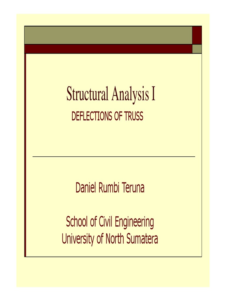 Deflection of Truss (Compatibility Mode) | PDF | Structural Analysis ...