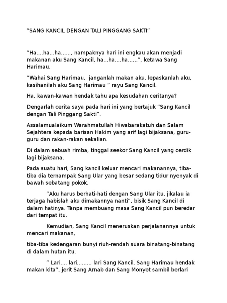 Skrip Cerita Tahap 2 | PDF