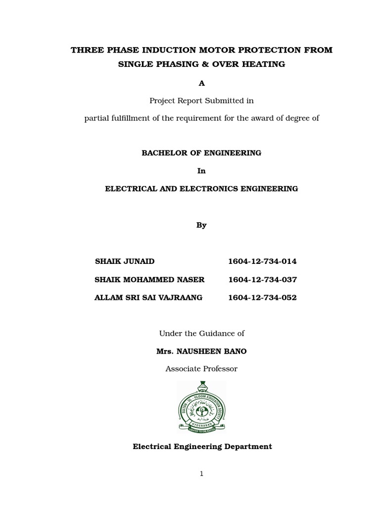 1.three Phase Induction Motor Protection System | PDF | Embedded System ...