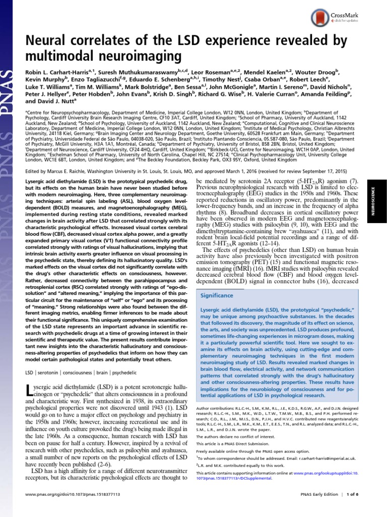 LSD Experience Revealed by Multimodal Neuroimaging | Download grátis ...