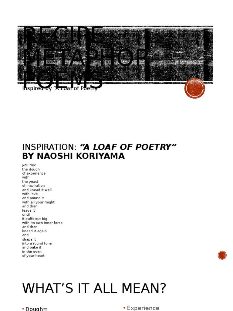 Recipe Metaphor Poems | PDF | Cupcake | Spoon