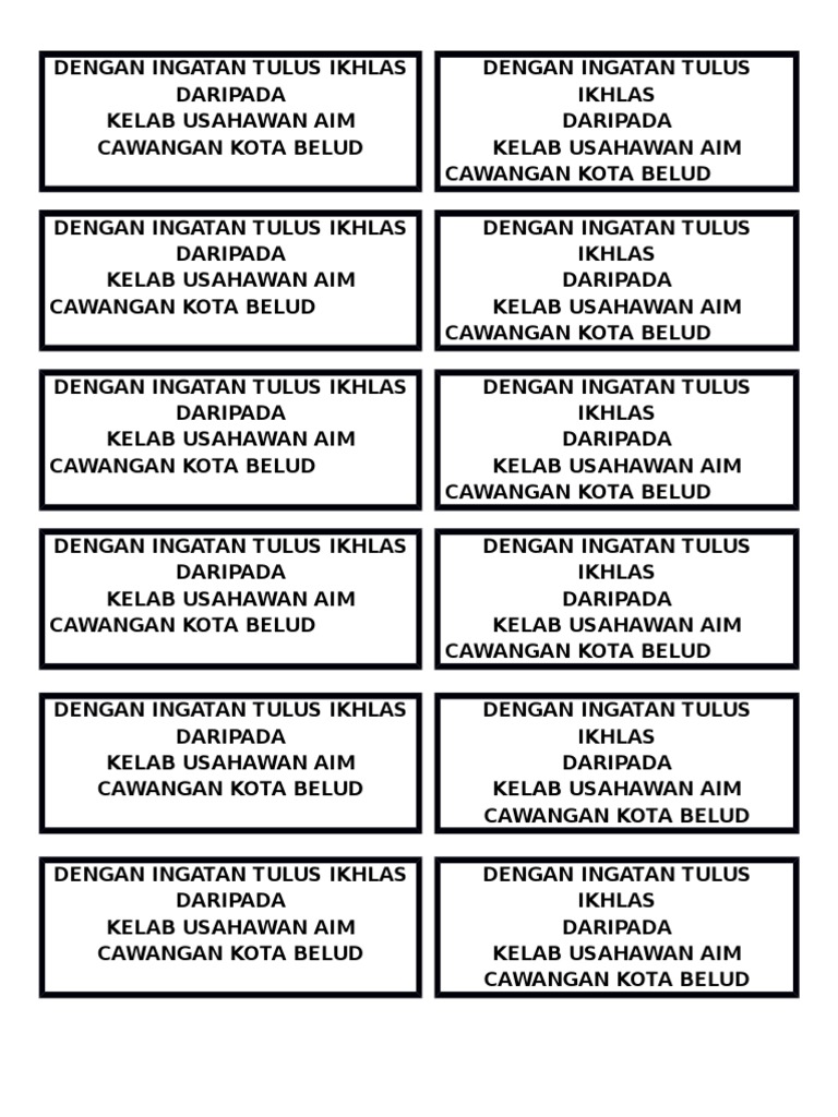 Dengan Ingatan Tulus Ikhlas | PDF