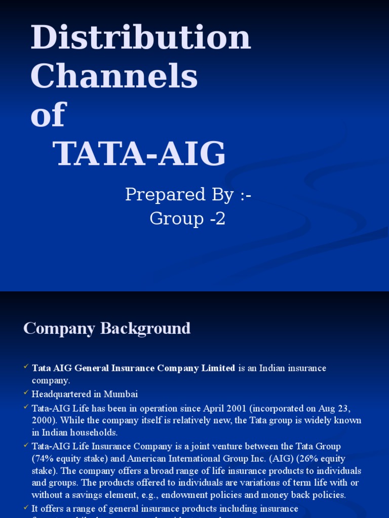 Tata Aig | PDF | American International Group | Insurance