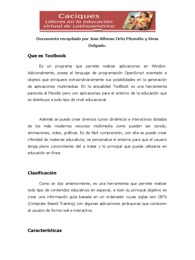 Que Es Toolbook | PDF | Aprendizaje | Multimedia