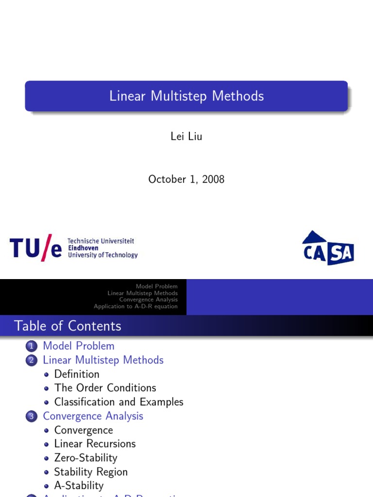 Linear Multistep Methods: Lei Liu | PDF | Calculus | Theoretical Computer Science