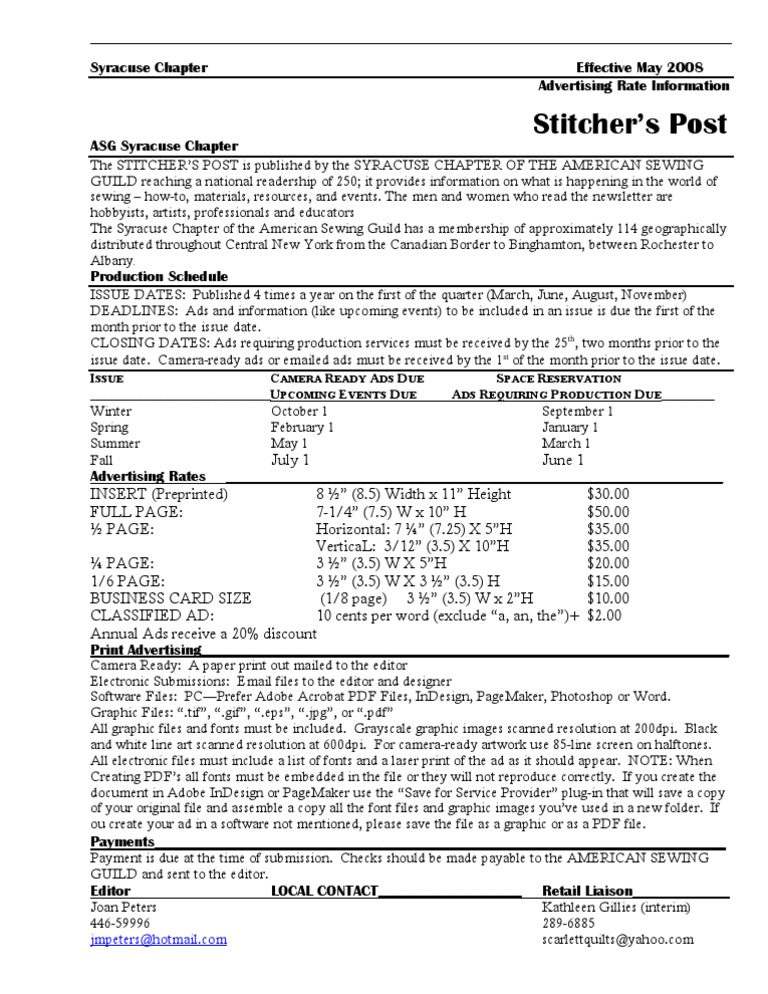 Ad Rate Sheet | PDF | Adobe In Design | Media Technology