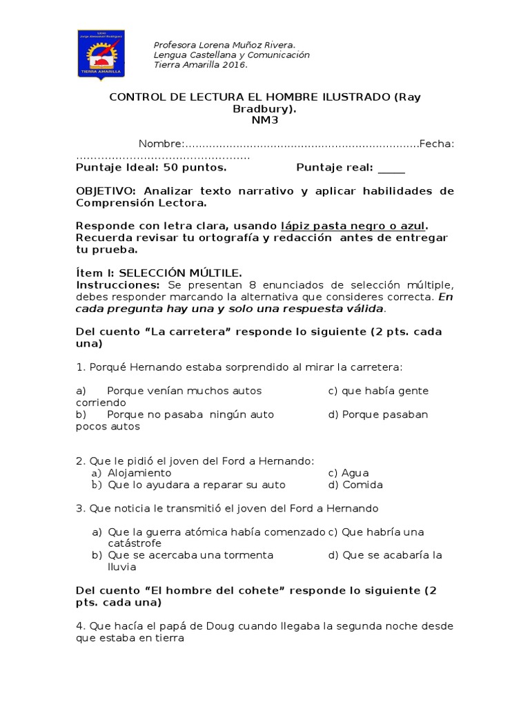 Control de Lectura El H. Ilustrado | PDF