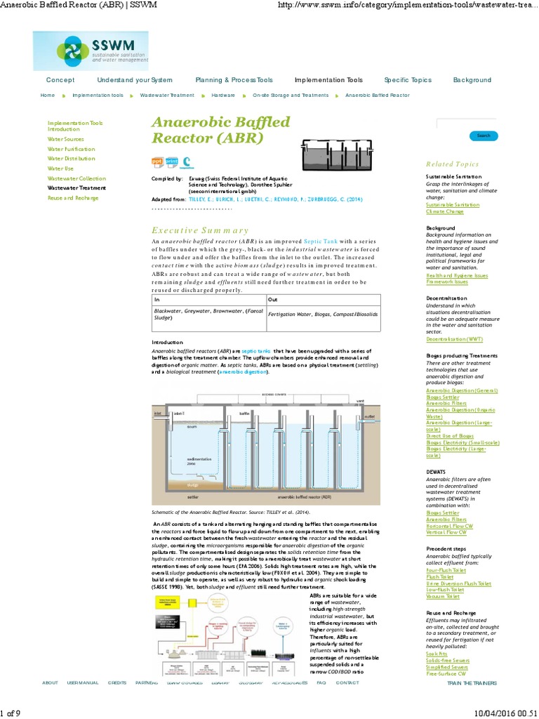 Anaerobic Baffled Reactor Overview | PDF | Anaerobic Digestion | Sewage ...