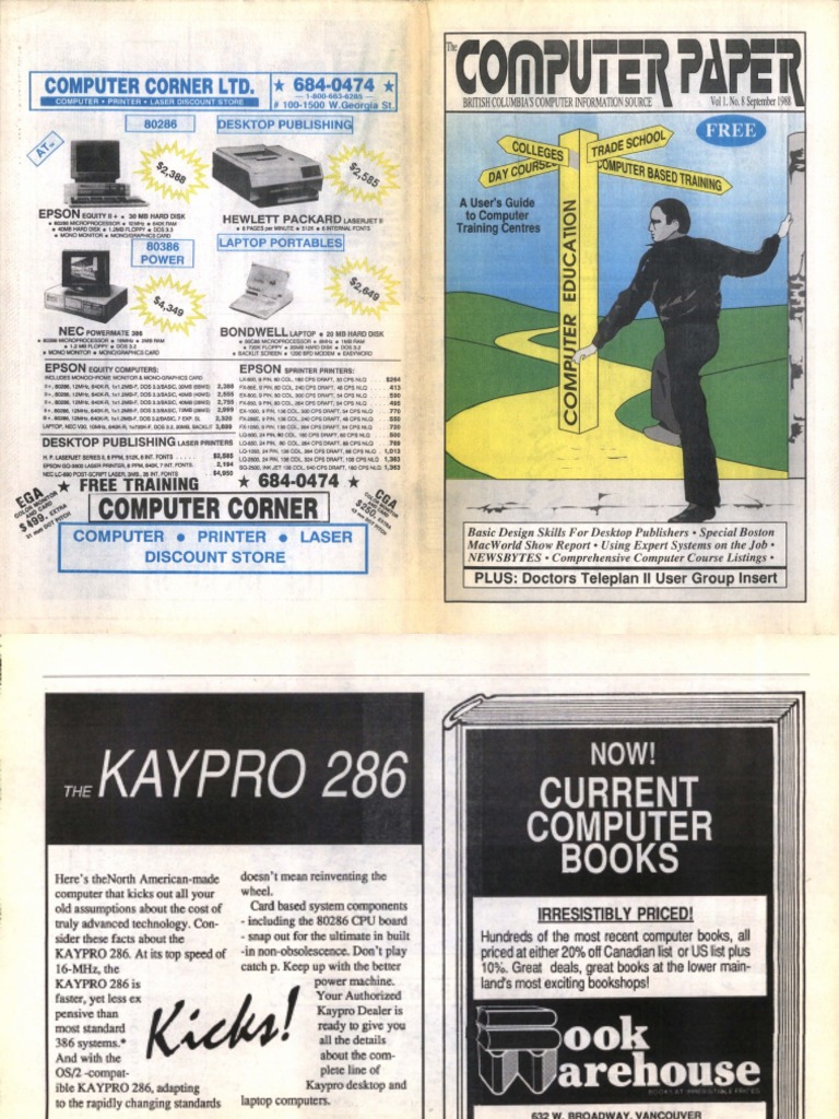 1988-09 The Computer Paper - BC Edition | PDF | Macintosh | Personal ...
