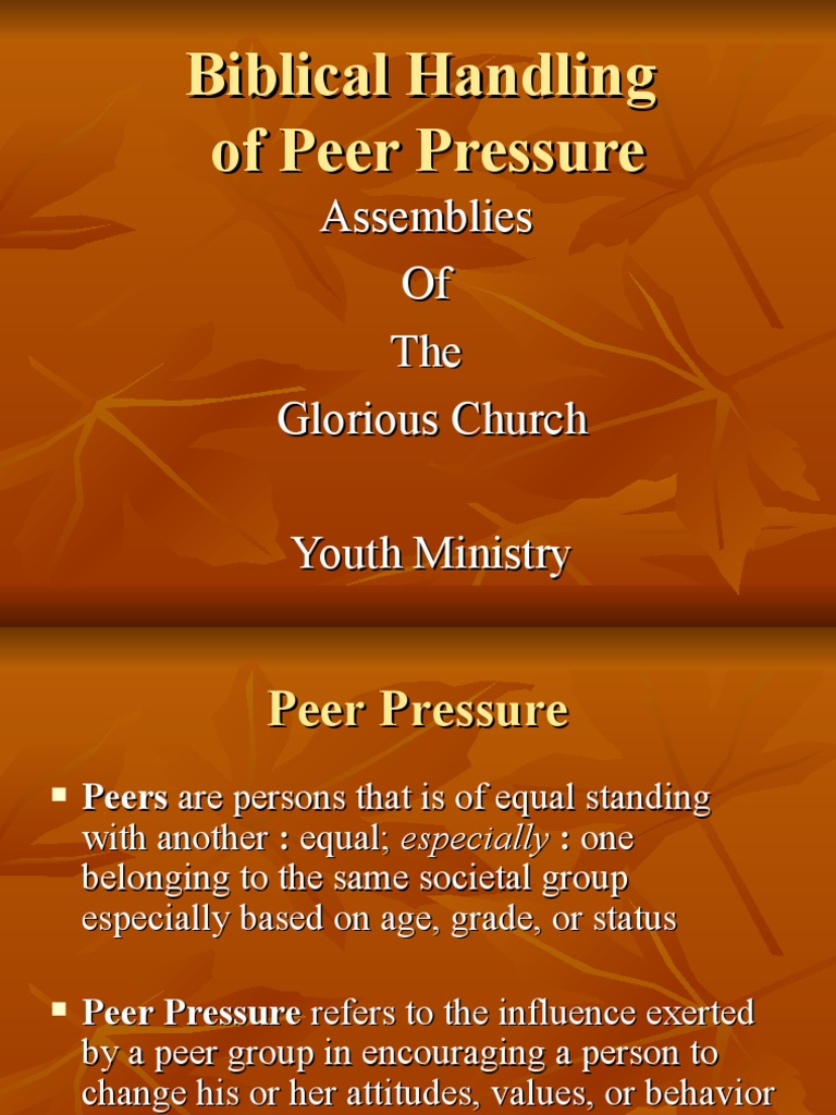 Handling Peer Pressure | PDF | God | Religious Belief And Doctrine