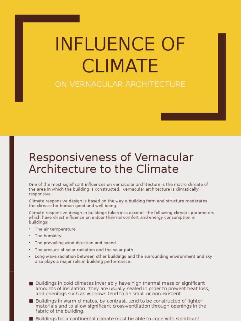 Influence of Climate on Vernacular Architecture | Roof | Climate