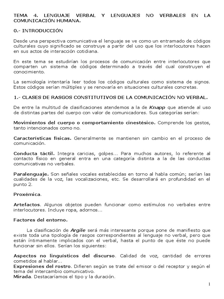 Lenguaje Verbal y No Verbal en Comunicación | PDF | Comunicación | Cómics
