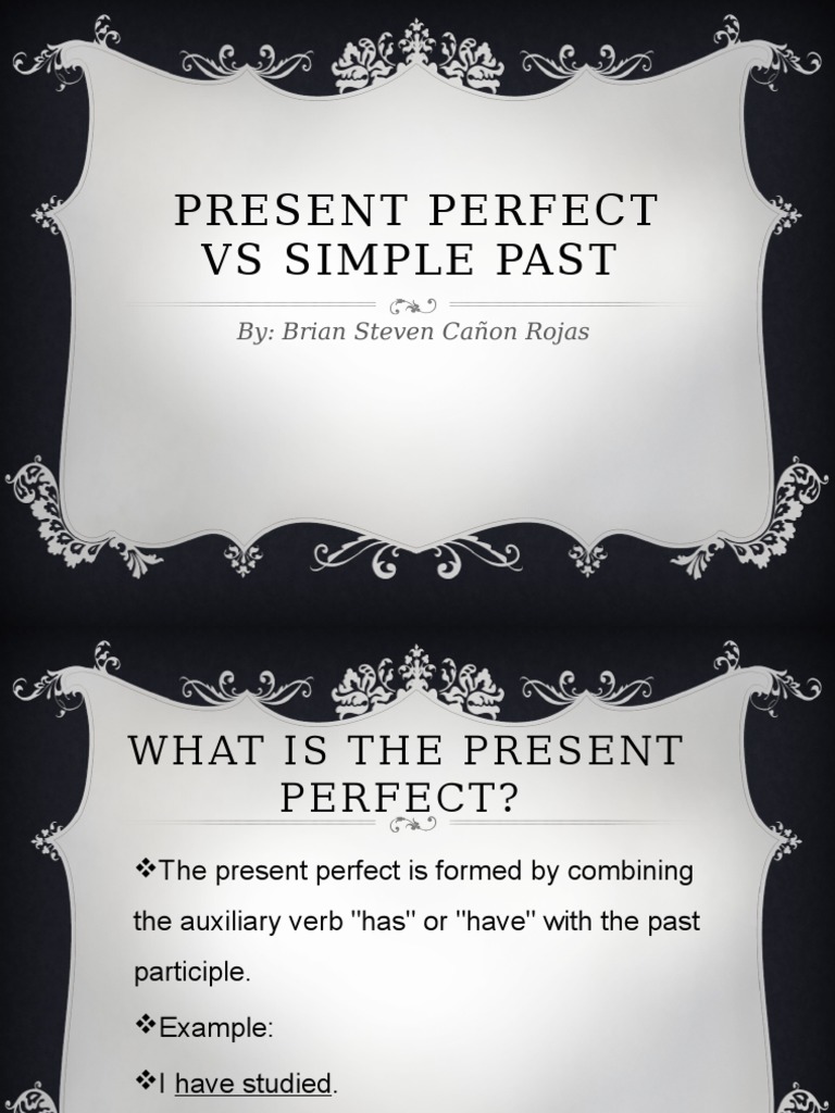 Present Perfect Vs Simple Past | PDF | Perfect (Grammar) | Verb
