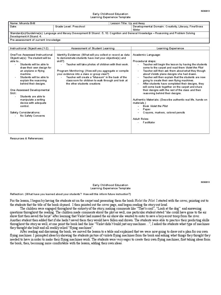 Visual Art Lesson Plan Pdf Lesson Plan Pedagogy