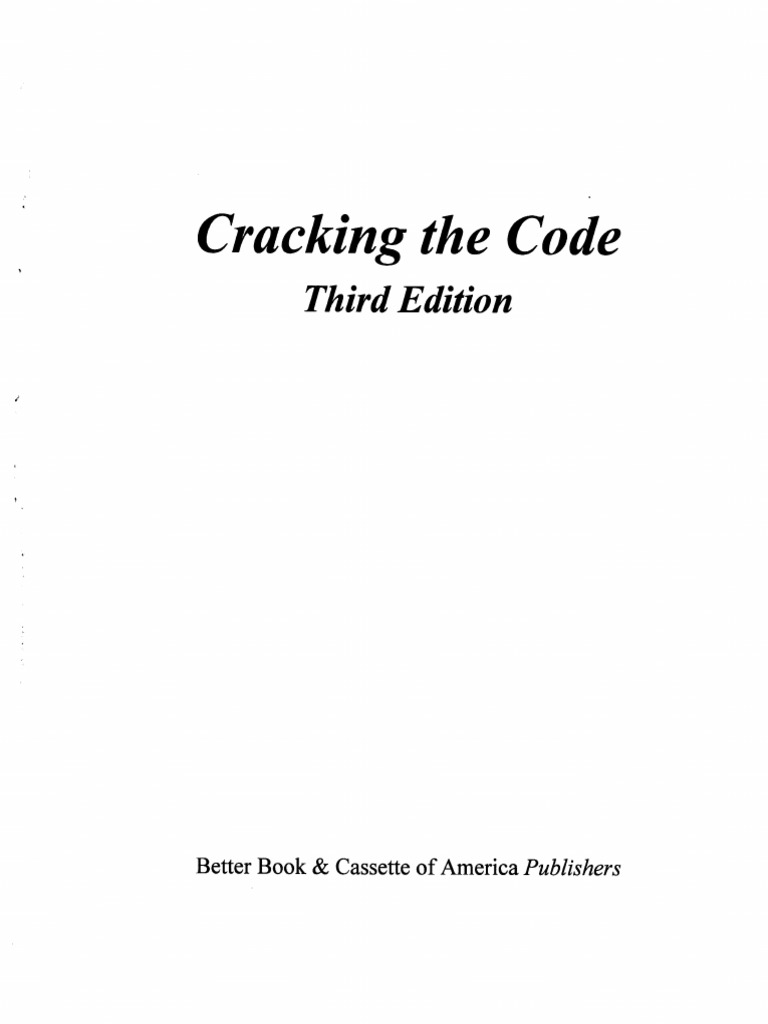 Cracking The Code 3 Entire Book | PDF