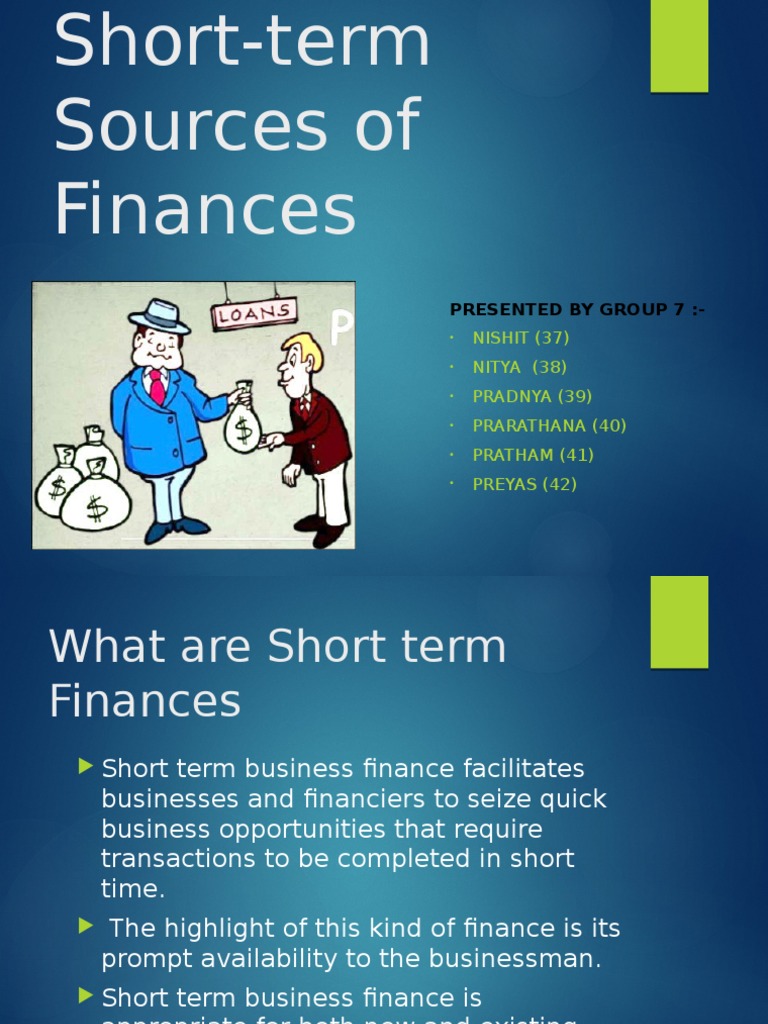 Short-Term Finance Sources Guide | PDF | Credit (Finance) | Factoring ...