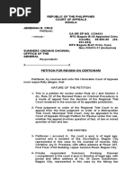 Petition For Review On Certiorari - Rule 45 Sample | PDF | Declaratory Judgment | Judgment (Law)