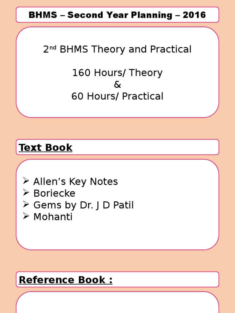BHMS Second Year Syllabus Overview | PDF | Homeopathy | Health Care