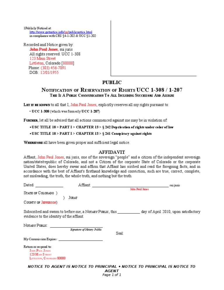 Reservation of Rights Template | PDF