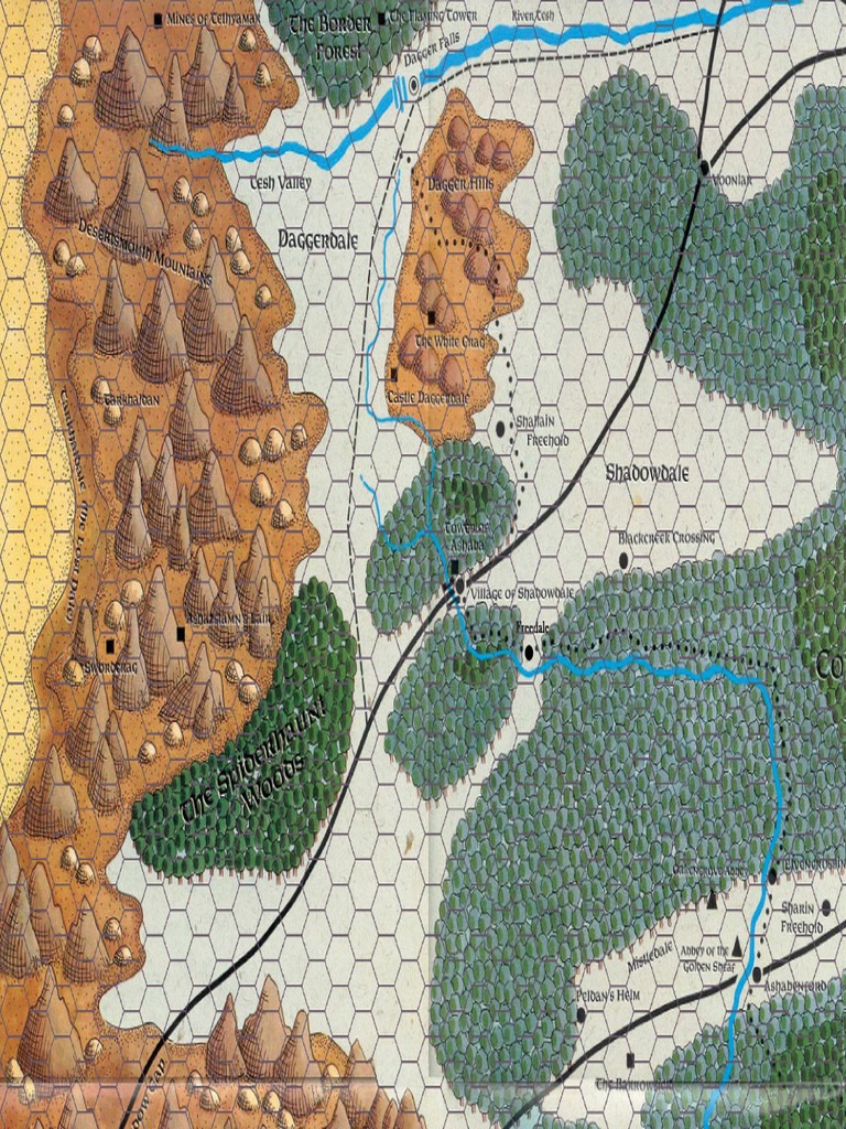 Dalelands Hex Map | PDF