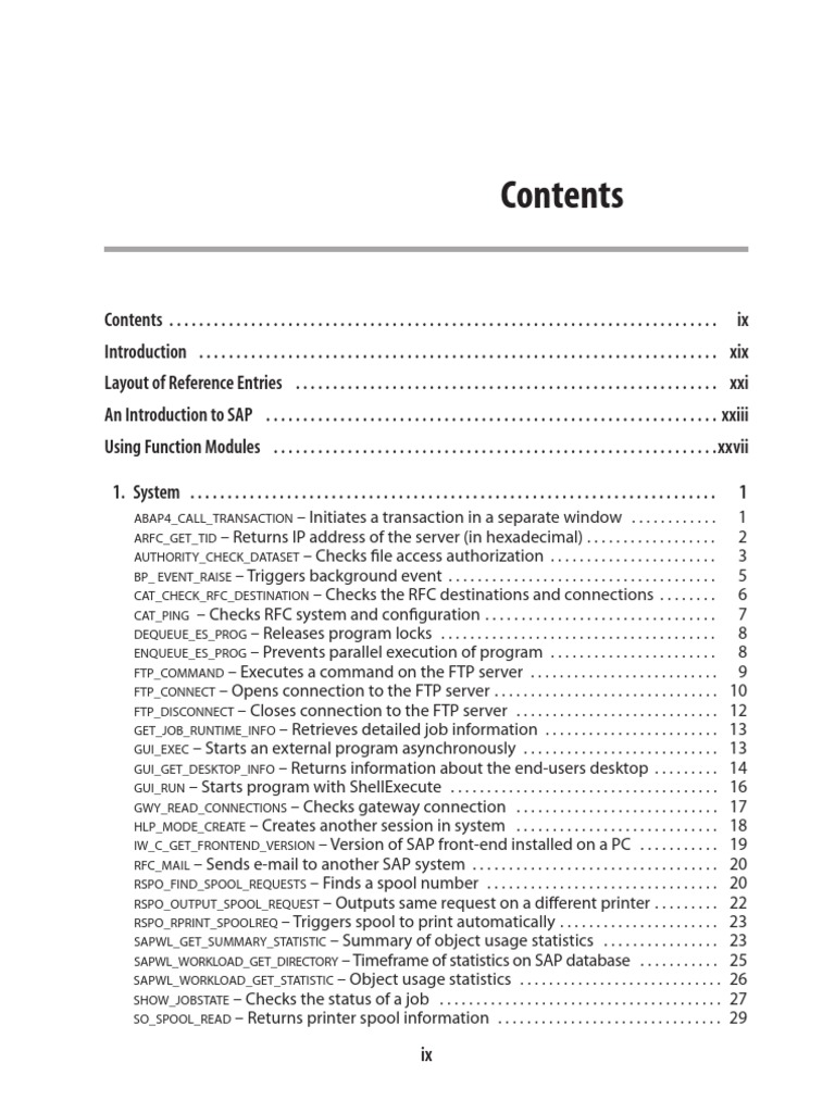 Index of SAP FM's | PDF | File Format | Microsoft Excel