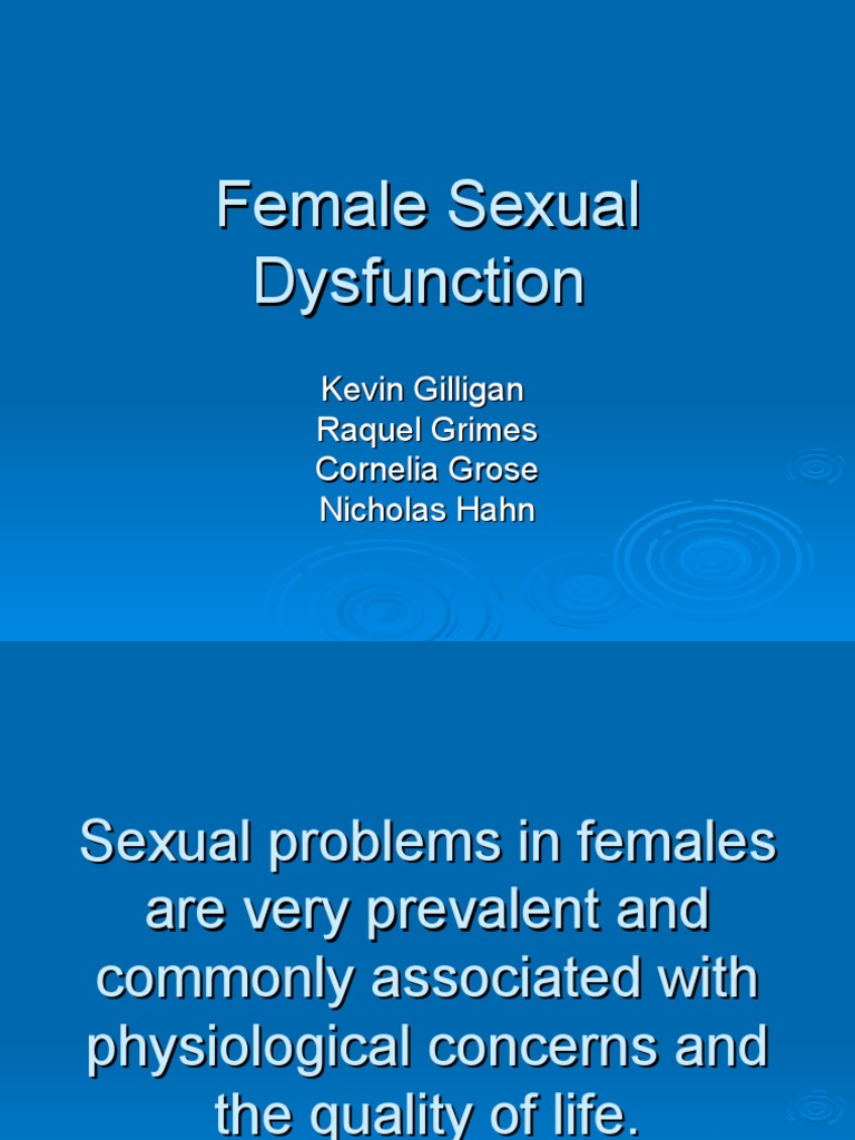 Female Sexual Dysfunction - Sexual Pain Disorders | PDF | Sexual ...