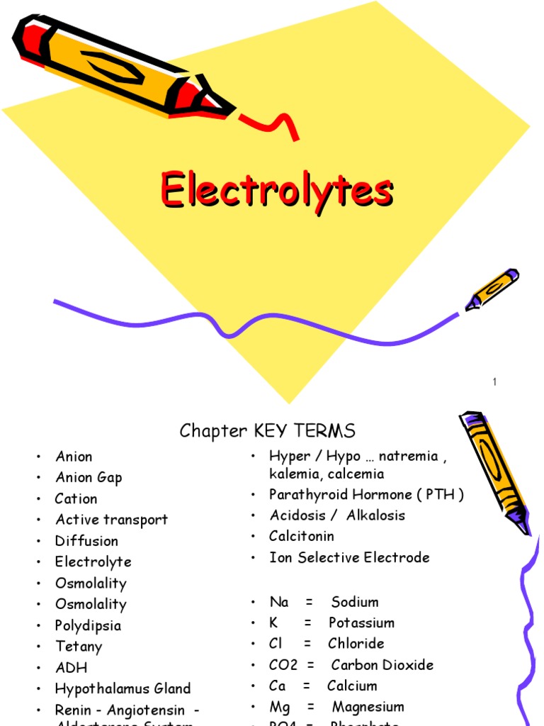 Electrolytes | Download Free PDF | Electrolyte | Potassium