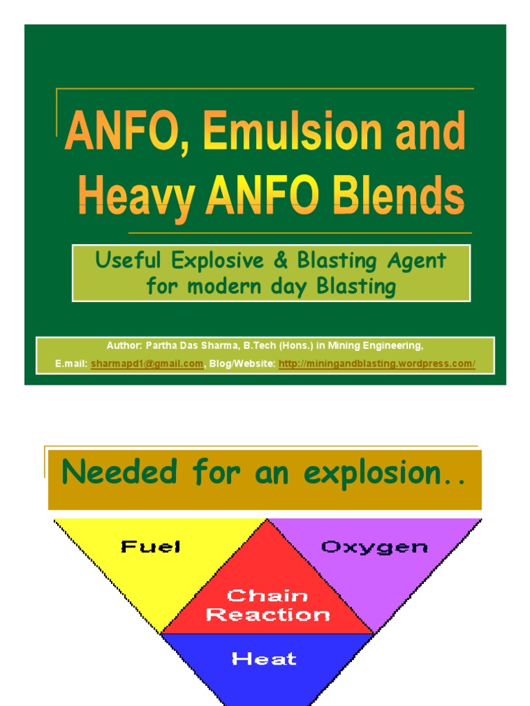 ANFO: Characteristics and Applications | PDF | Emulsion | Physical ...